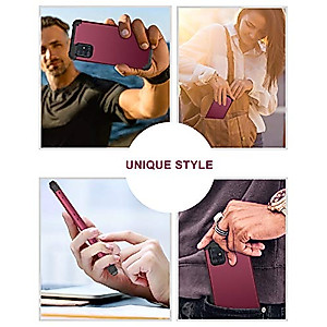 BENTOBEN Compatible with Samsung A71 5G Case, 3 Layer Hybrid Hard PC Soft Rubber Heavy Duty Rugged Bumper Shockproof Anti Slip Full-Body Protective Phone Cover for Samsung A71 5G 2020, Wine Red
