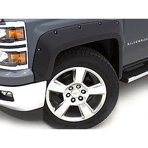 Lund RX205T Elite Series Black Rivet Style Textured Front and Rear Fender Flare - 4 Piece