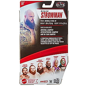 WWE MATTEL Braun Strowman Elite Collection Series 86 Action Figure 6 in Posable Collectible Gift Fans Ages 8 Years Old and Up​