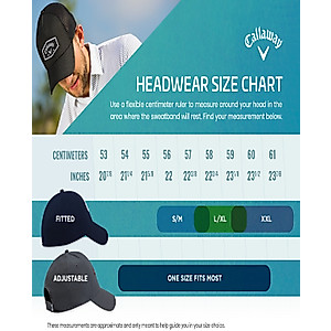 Callaway Golf 2018 Heritage Twill Adjustable Hat, Adjustable, Black/ Black/ Silver