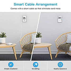 HOLACA Outlet Wall Mount for Ring Smart Lighting Bridge,Easily Be Moved-Saving Space-No Messy Wires and Screws