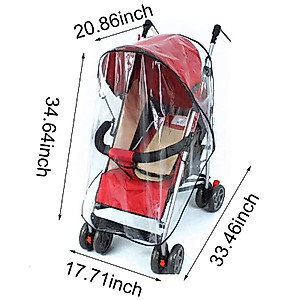 Kangkang@ Universal Pushchair Stroller Pram Buggy Transparent Rainproof Cover Rain Shade Protector