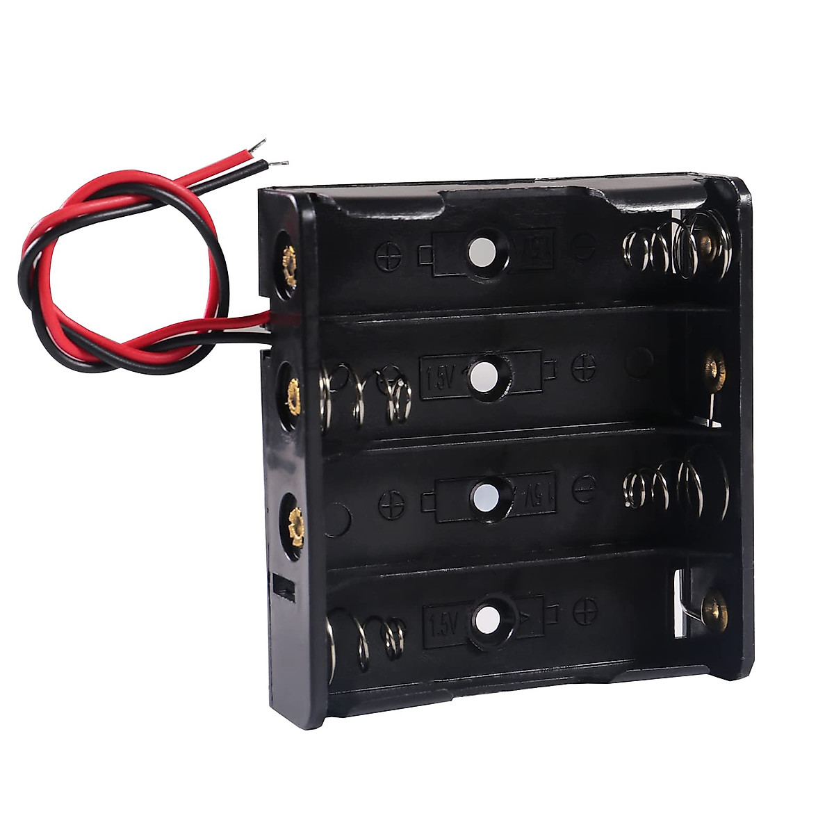 6pcs 4 AA Battery Holder 4 x 1.5V (6V) AA Battery Case Holder Box with Wires 4 AA Battery Holder with Wires