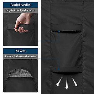 Easy-Going Rectangle Patio Furniture Cover Waterproof Outdoor Dining Table and Chair Cover Anti-UV Outside Sectional Sofa Set Covers (88"L x 58"W x 28"H, Grey)