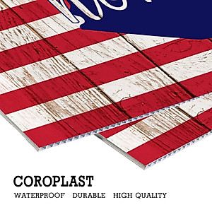 Independence Day Home arizona Yard Signs with Stakes 12x18 Inch 4th of July Memorial Day Customized Lawn Signs with Stakes for House Rent Lawn Decoration Props