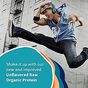Organic Vegan Unflavored Protein Powder - Garden of Life – 22g Complete Plant Based Raw Protein & BCAAs Plus Probiotics & Digestive Enzymes for Easy Digestion, Non-GMO Gluten-Free Lactose Free 1.2 LB