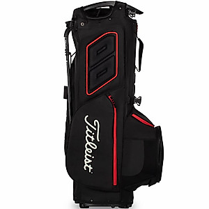 Titleist - Hybrid 14 Golf Bag - Black/Black/Red