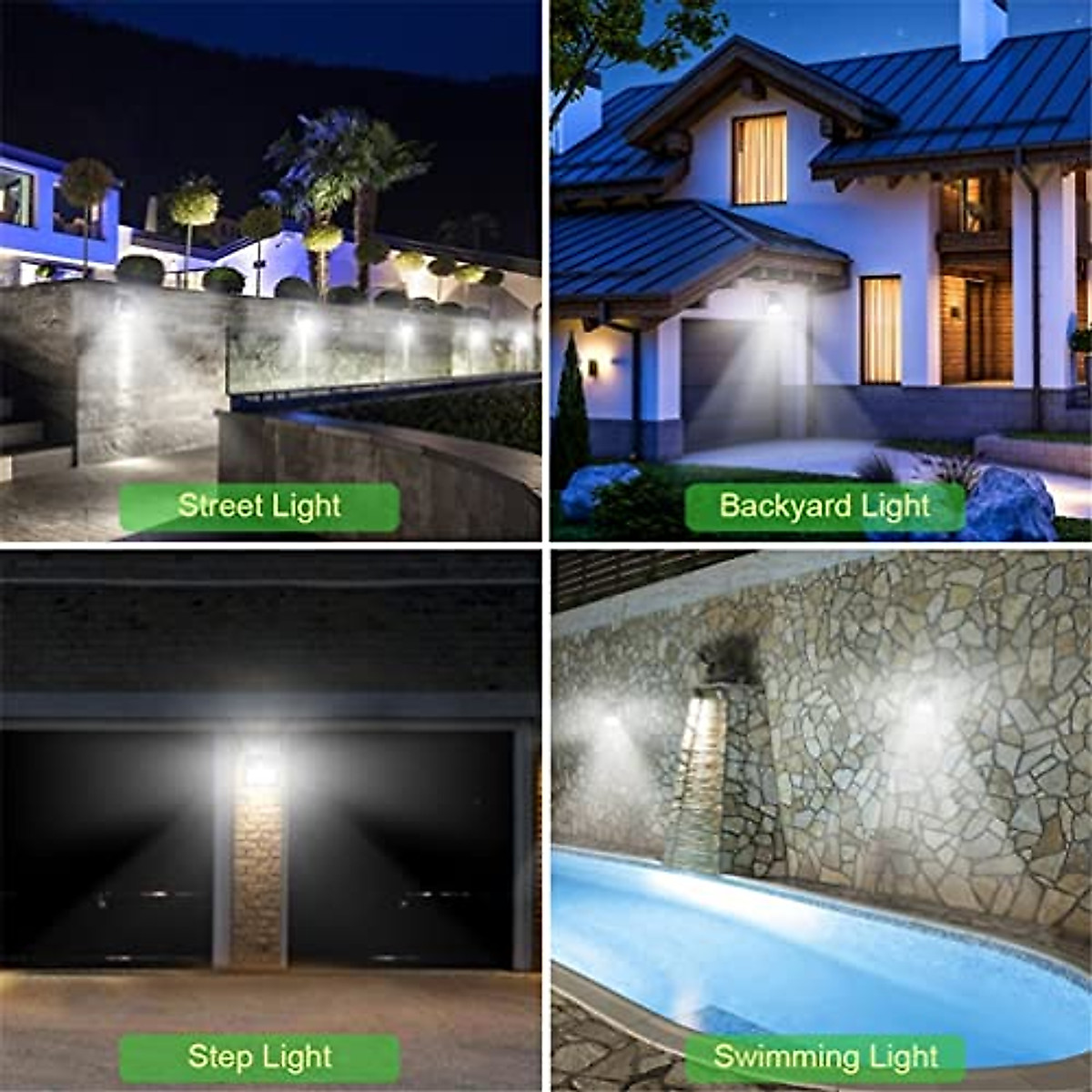 RXF LED Solar Light Outdoor Solar Garden Lamp PIR Motion Sensor,3 Working Modes Solar Wall Light with IP65 Waterproof Safety Light, Suitable for Courtyard Garage Deck,2pcs