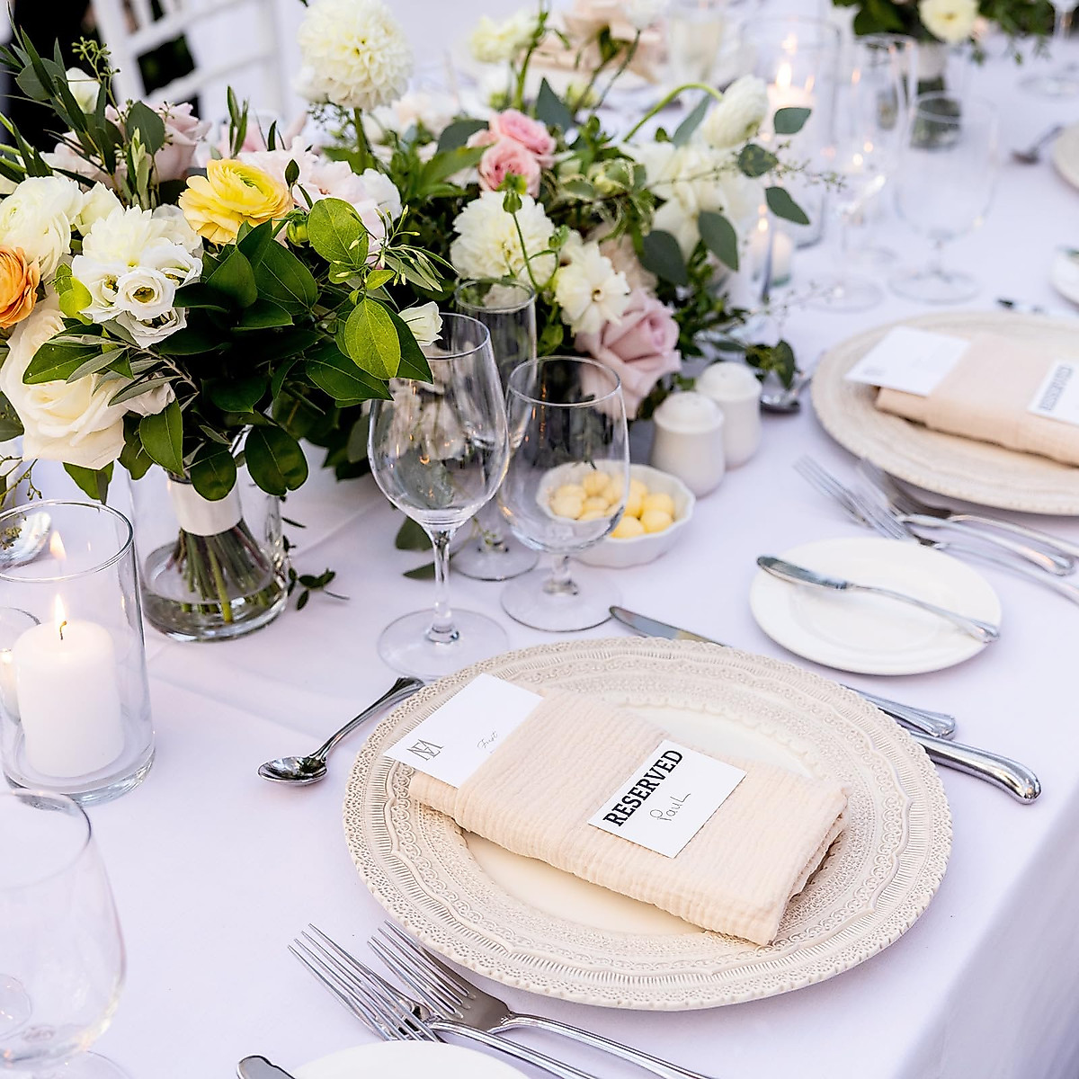 uxcell 20Pcs Clear Acrylic Place Cards for Table Setting Rectangle Acrylic Blanks Name Cards Wedding Seating Cards 3.5" x 2"