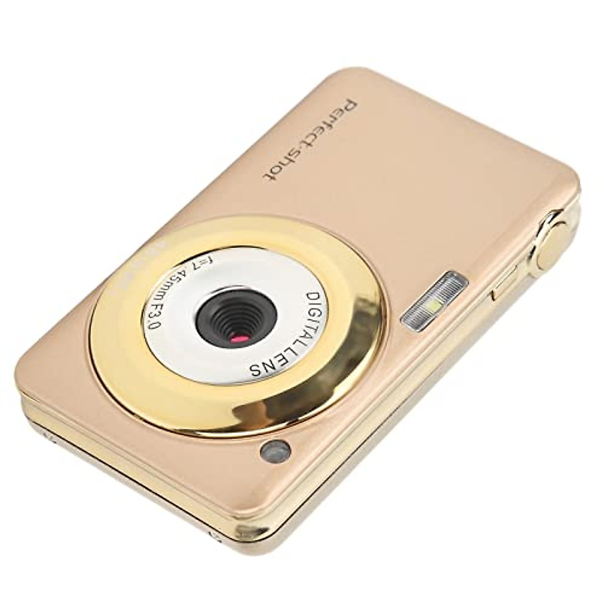 Jeanoko 48MP Digital Camera, Portable Digital Camera Continuous Shooting Self Timer Metal Automatic Light Sensitivity Speed for Senior Citizen(Gold)