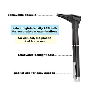 ASA TECHMED Dual Head Stethoscope Set with Snellen Eye Chart, Taylor Percussion Hammer, Otoscope w/Batteries, LED Pupil Gauge Penlight, Retractable Tape Measure, 4 in 1 Ballpoint Pen