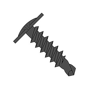 Small Parts 0608KPMB Steel Self-Drilling Screw, Black Phosphate Finish, Modified Truss Head, Phillips Drive, #2 Drill Point, #6-20 Thread Size, 1/2" Length (Pack of 100)