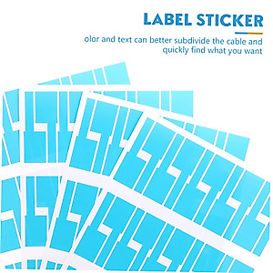 NOLITOY 60 Sheets Network Cable Label Sticker Wire Labels Cord Labels Tags Self- Adhesive Cable Marker Heat Shrink Wire Label Cable Tags Wire Tags Stickers Computer Cable Synthetic Paper