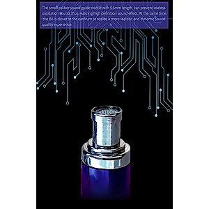 KBEAR NEON in Ear Monitor,Knowles 29689 Full Frequency BA HiFi Wired Headphone Earbuds, BA UV-Curing Resin Cavity Noise Cancelling Earphone Earbuds Without Mic for Audiophile(No Microphone,Violet)…