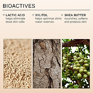 REN Clean Skincare - AHA Body Serum - 10% Lactic Acid for Gentle Exfoliation, Xylitol for Hydration - Smoothes Uneven Texture, KP Bumps and Brightens Dark Spots - 6.7 Fl Oz