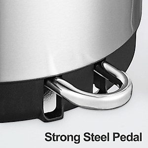 GAOMON 8-Gallon Dual Trash Can, Stainless Steel Double Garbage Cans for Kitchen, Dual Compartment Trash Can with Bin for Home Office, Dual Trash Can 6or Recycling and Trash