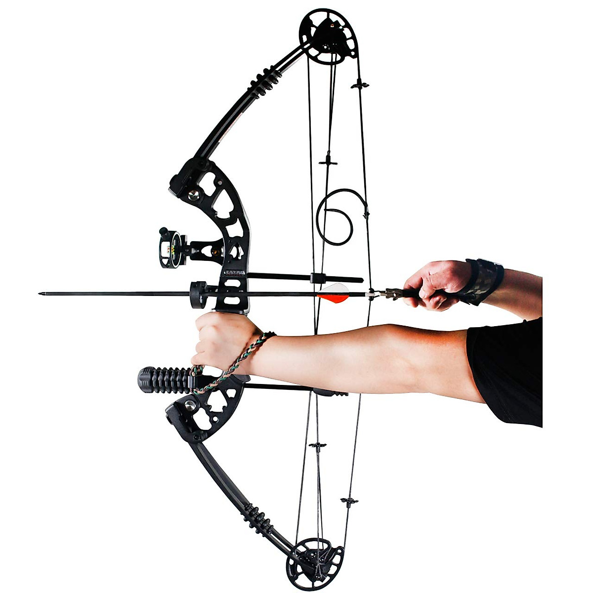 SinoArt Compound Bow 30-55lbs 24"-29.5" Archery Hunting Equipment Max Speed 310fps with Accessories Right Handed