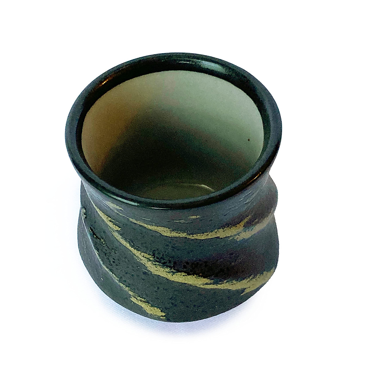 Twisted Design Japanese MINO-YAKI YUNOMI, Japanese Tea Cup. For your Asian Tea Time. Enjoy Green Tea, Black Tea and Coffee. Made in Japan