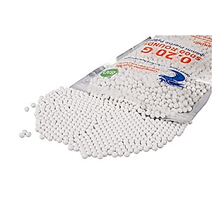 Airsoft BBS 0.20g 5000 Rounds, Match Grade High Precision BB, Plastic 0.20 Gram 6mm BBS with Airsoft Speed Loader (100 Rounds Capacity) Quick Loader for Airsoft Magazine