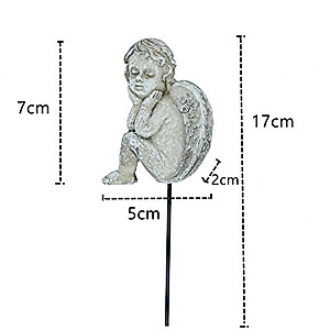 MUAMAX Decorative Angel Garden Stakes Miniature Angel Fairy Garden Angel Small Memorial Statue