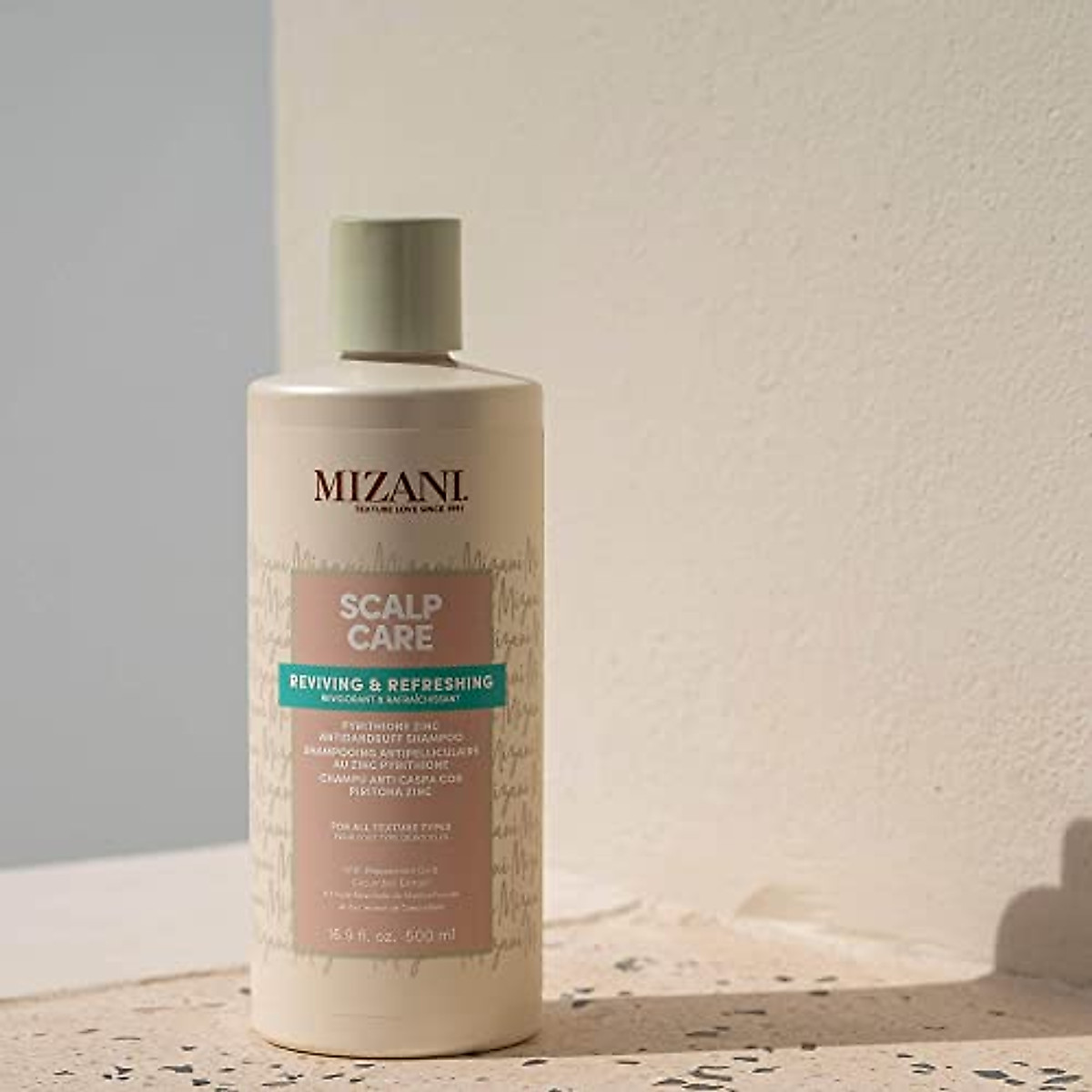 Mizani Scalp Care Dandruff Shampoo | Pyrithione Zinc | Cleanses Hair & Scalp | For Curly Hair | 16.9 Fl Oz