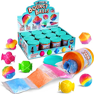 Bouncy Ball Kit Creative Party Favors for Kids, FunKidz Make Your Own Magic Balls Individual 12 Bottles Pack Making Bouncy Balls DIY Craft Kit for Boys Girls