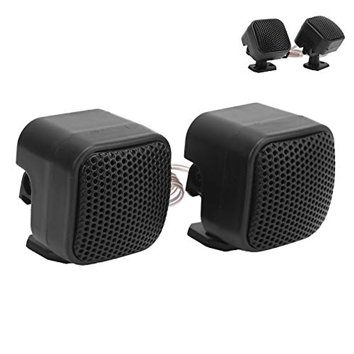 Qqmora Car Audio Speaker, 2pcs 500W 4ohms High Power Stereo Speaker Hi-Fi Silk Film Tweeter Car Audio System Universal with 4pcs Mounting Screws