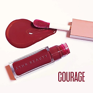 ĀTHR Desert Rose Lip + Cheek Oil - Courage Shade | Nourishes and Hydrates Lips | Organic, Clean, Non-Toxic