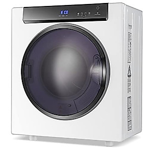 PETSITE Portable Clothes Dryer, Electric Compact Laundry Dryer w/ 3 Heating Levels, IHS & ECO Mode, Stainless-Steel Drum, Overheat Protection, 8.8 lbs Capacity, Ideal for Apartment, Home, Dorm, 1400W, White