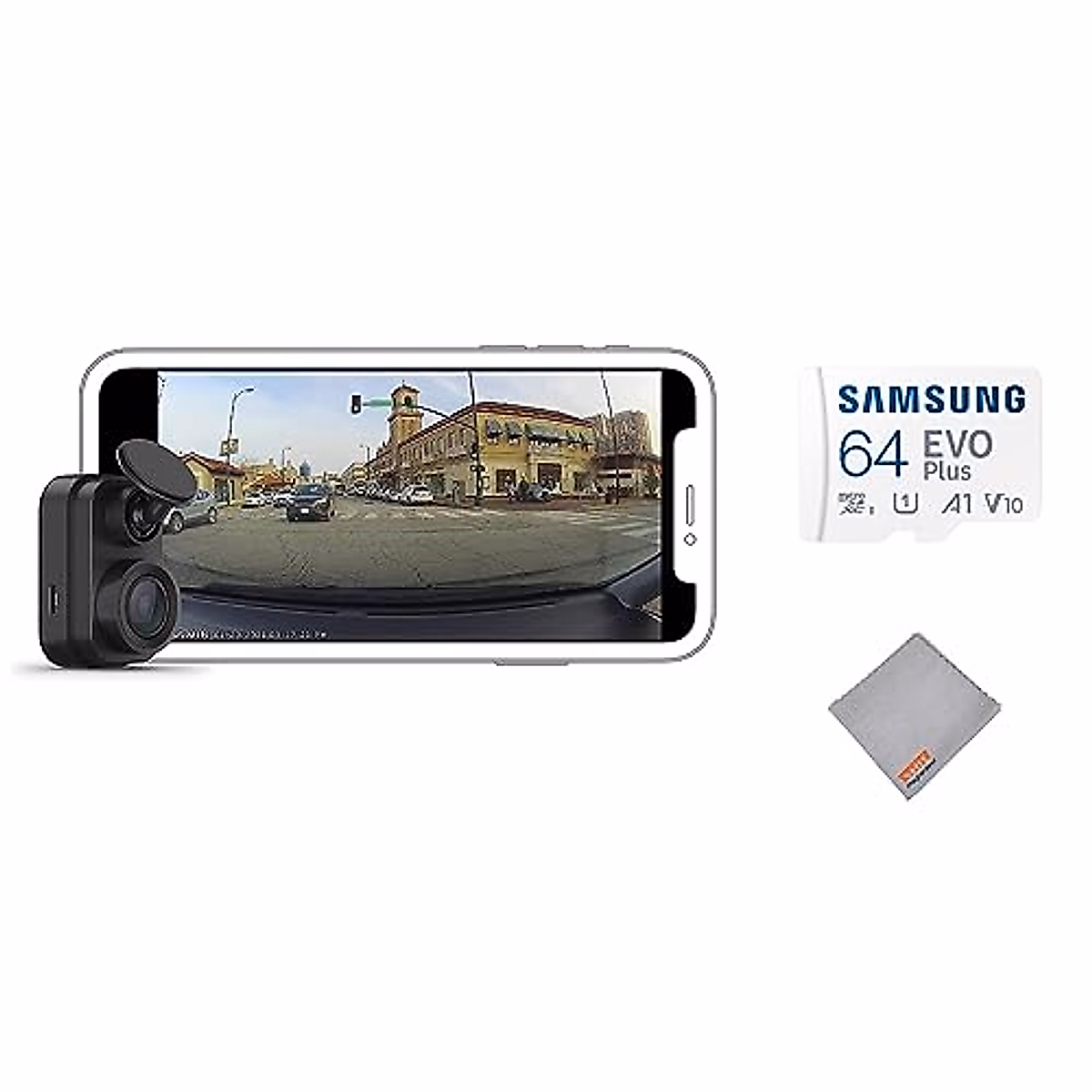 Garmin Dash Cam Mini 2 with Playhardest Cleaning Cloth (64GB)