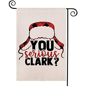 You Serious Clark Garden Flag, National Christmas Vacation Decorations, Christmas Vacation Party Decorations, Christmas Holiday Garden Flag, Vertical Double Sided 12.5 x 18 Inch Christmas Yard Decor