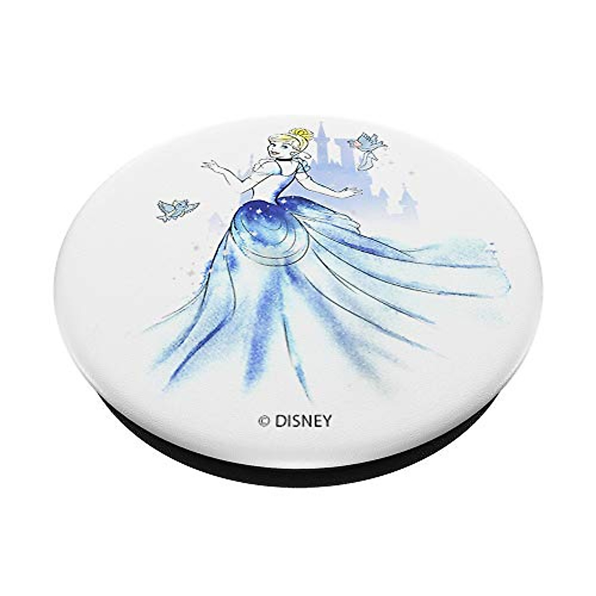 Disney Cinderella Birds & Castle Watercolor Art PopSockets PopGrip: Swappable Grip for Phones & Tablets