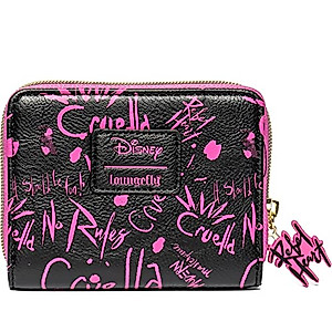 Cruella Graffiti Zip-Around Wallet - Entertainment Earth Exclusive