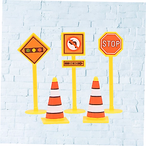 Gogogmee 25pcs Street Signs for Cake Decorations Set 5pcs/kit Creative Cake Topper Ornaments for Birthday Party Supplies