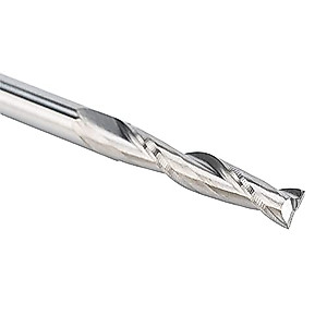 CNC Carbide End Mills 1/8" Router Bits Sprial CNC Router Bits Two Flute 3.175mm Spiral Upcut Milling Cutter for Wood PVC MDF Hardwood 10pcs (3.175x32x55mm)