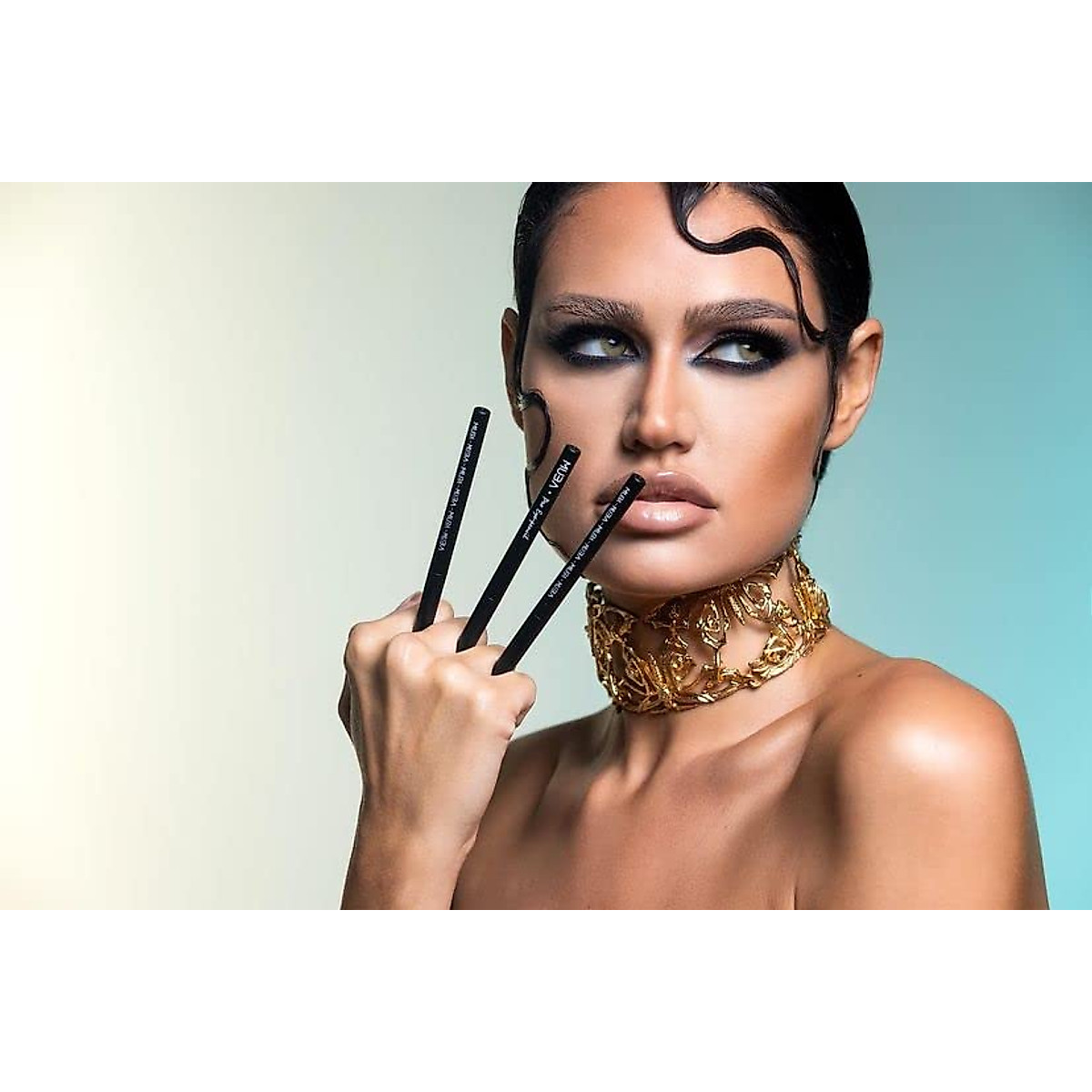 MUBA COSMETICS Eye Pencil “Ink” - Waterproof Eyeliner Pencil, Long Lasting Eye Liner Pencils for Eye Makeup - No Budge Under Eye Pencil Eyeliner, Creamy Eye Pencils, Eyeliner Pencils for Precise Finish - BLACK