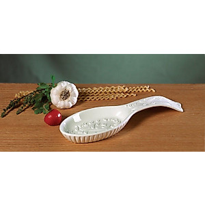 Mikasa Italian Countryside Spoon Rest, 10-Inch, White