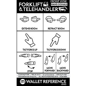 Industrial Training International, Inc. Forklift & Telehandler Hand Signal Cards (set of 25)