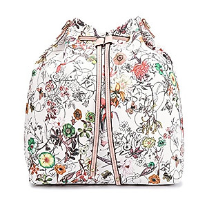 2Pcs Women Tote Handbag Oxford Cloth Purse Top Handle Work Bag Large Capacity Shoulder Bag For Work(Black Floral)