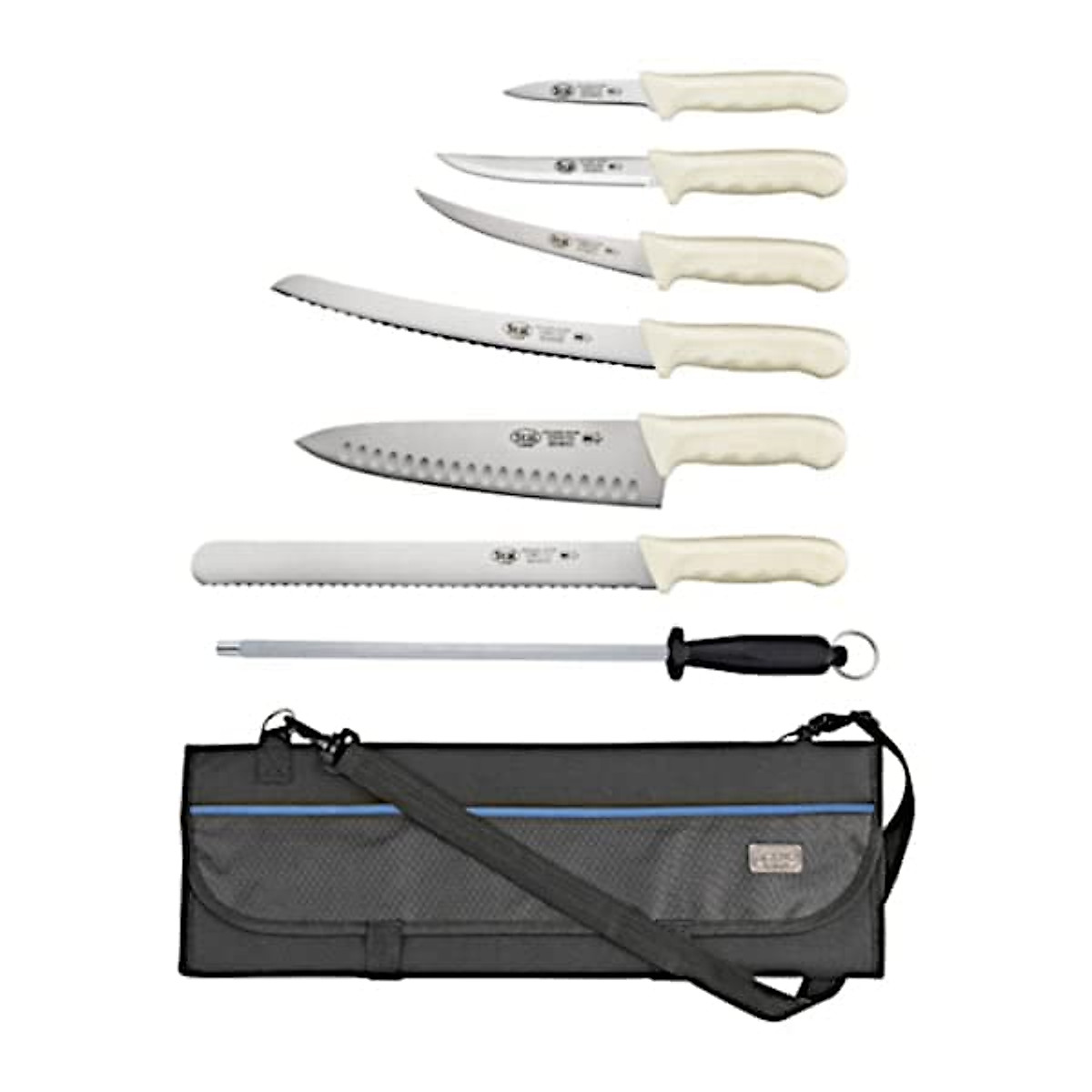Winco 7-Pc Knife Bag Set (KWP-30, 50, 60, 91, 101, 121, K-12S, KBG-11, bonus NS-12R)