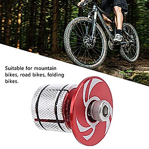 Pinsofy Bicycle Headset Screw, 2 Colors Aluminium Alloy Bicycle Expansion Screw, for Mountain Bike Bike(red)