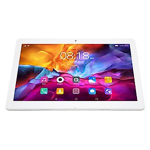 Fydun 10.1in Tablet for, 5G WiFi Calling 6GB 128GB Tablets Tablet 12 Android Gold 1960x1080 Resolution MT6592 10 Cores 100‑240V US Plug