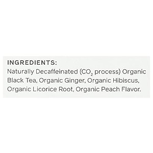 Allegro Tea, Organic Decaf Ginger Peach Black Tea Bags, 20 ct