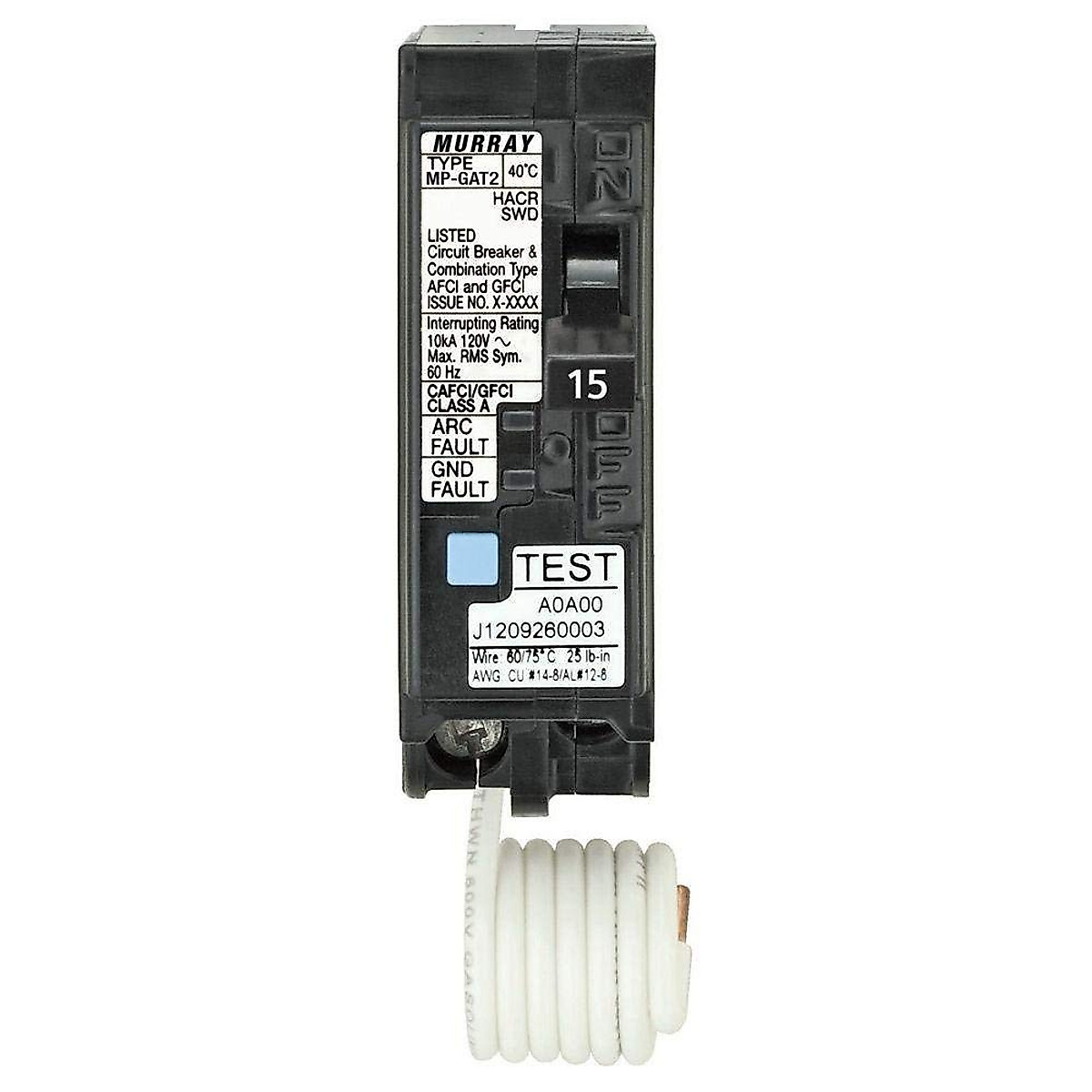 15 Amp AFCI/GFCI Dual Function Circuit Breaker