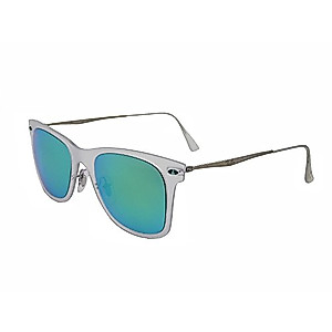 Ray-Ban Wayfarer Light RB4210 - 646/55 Sunglasses Transparent; Silver w/ Blue Mirror 50mm