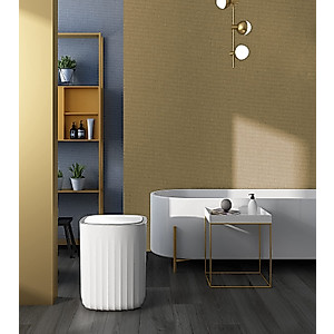 Bundles of 2.5 Gallon Motion Sensor Trash Can and 3.5 Gallon Waterproof Sensor Trash Can, ELPHECO for Kitchen, Bathroom, Office use