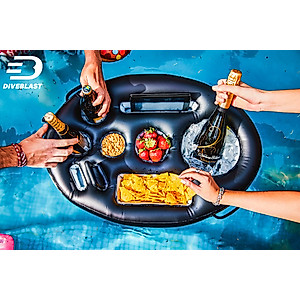 DIVEBLAST: Avocado Floating Drink Holder for Pool, Hot Tub Accessories for Adults - Pool Drink Holder Floats, Swimming Pool Accessories for Adults, Drink Floaties for Pool, Pool Drink Floats (Green)