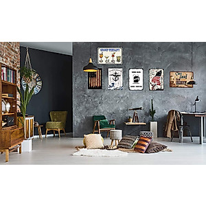 Pengbaax Quiet Hours 10pm to 8am Retro Tin Sign Vintage Metal Sign Wall Poster Plaque for Home Garden Yard Road 12x8 Inch