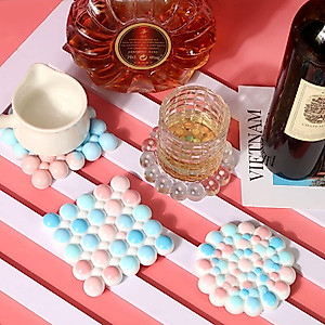 Coaster Molds for Epoxy Resin Casting,2pcs Geode Coaster Silicone Molds,Bubble Tray Resin Mold for Epoxy Resin-Irregular Epoxy Mold for DIY Resin Agate Slice,Candle Holder,Soap Dish,Home Decoration