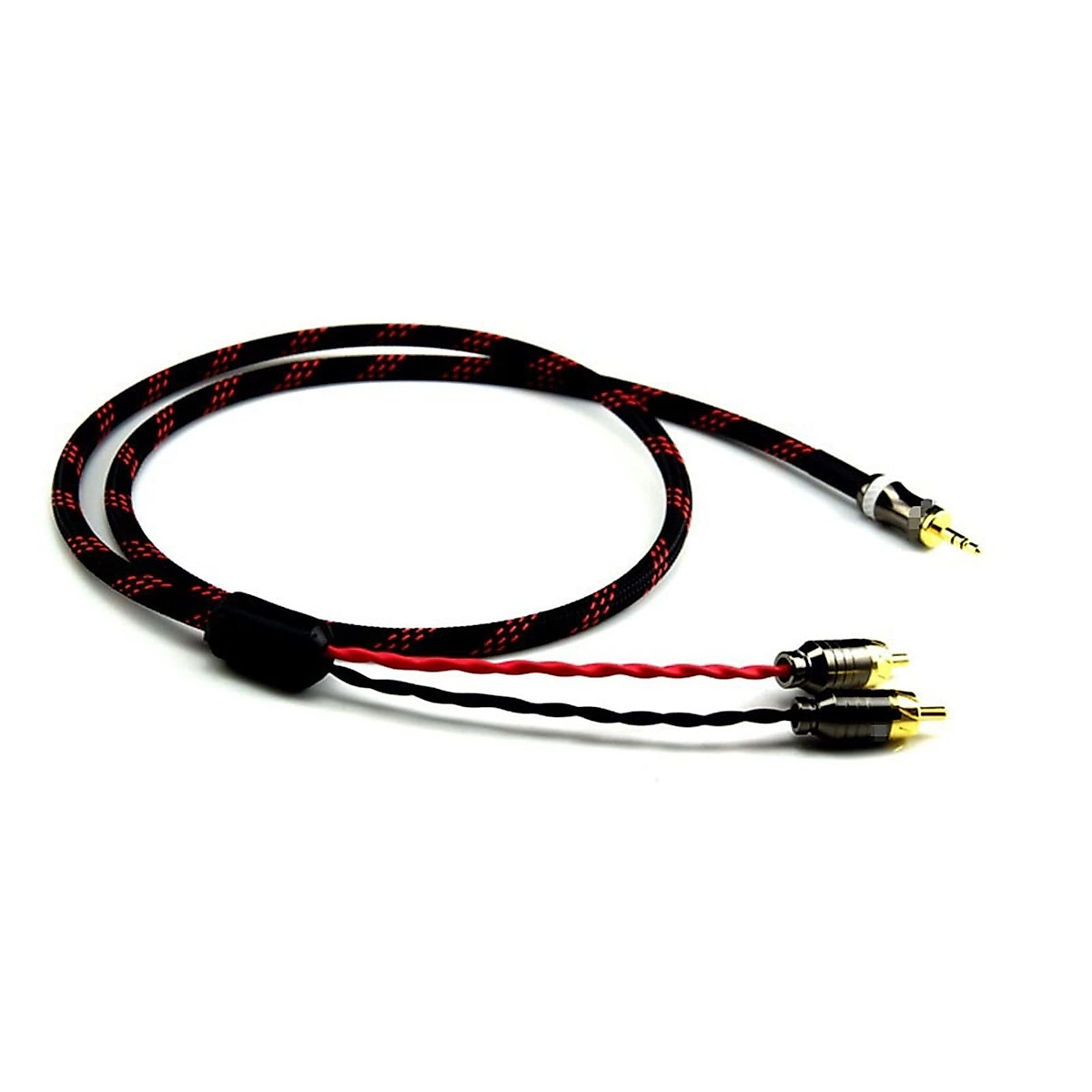 STRNG HiFi 3.5mm to Audio Cabler PC Mobilephone Amplifier Interconnect 3.5 Cable (Color : Black, Size : 2m)